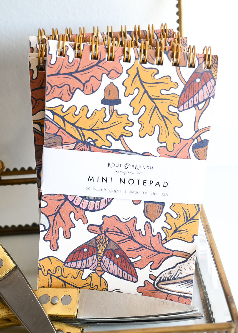 White Oak Mini Spiral Notepad – shoppe smitten